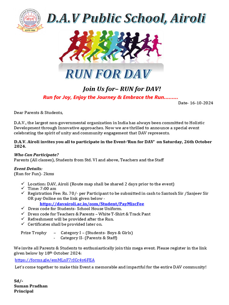circular RUN for DAV | PDF