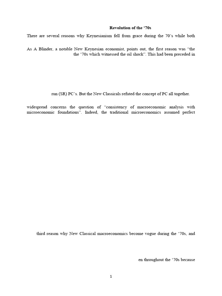 The New Classical School | PDF | Keynesian Economics | Macroeconomics