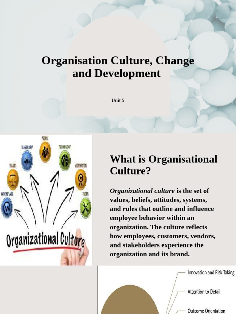 Unit 5 - Organization Culture Change & Development | PDF | Occupational Stress | Conflict (Process)