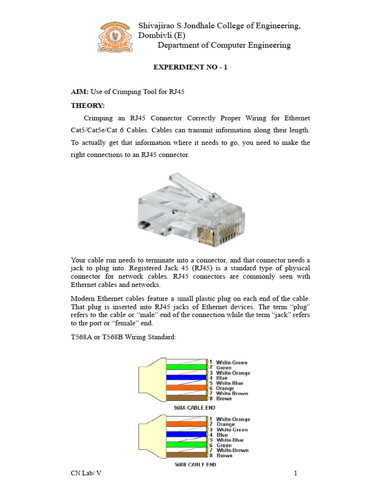Networking Lab Guide for Students | PDF | Computer Network | Electrical Connector