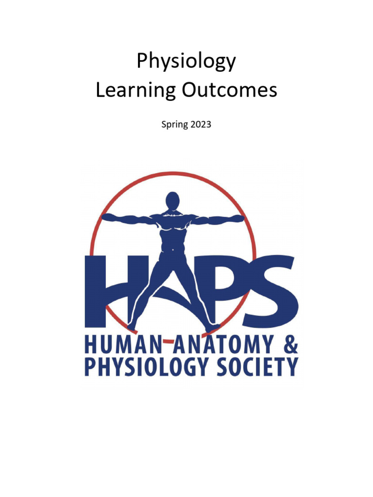 The HAPS Physiology Learning Outcomes | PDF | Cell Membrane | Chemical Bond