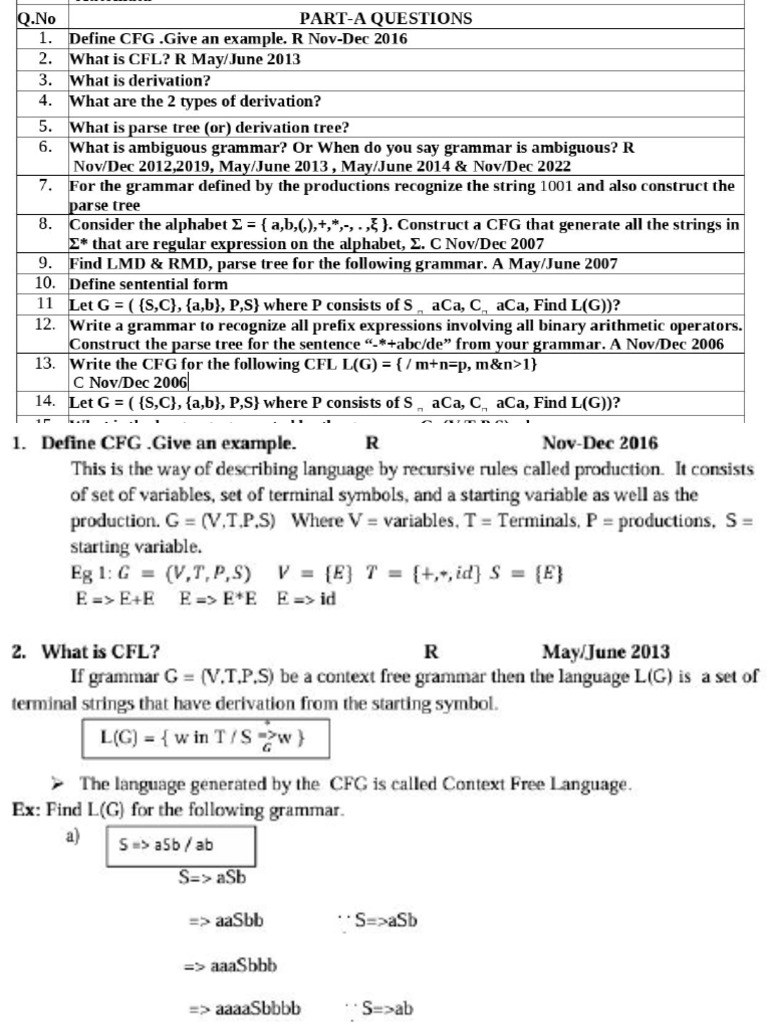 TOC Unit 3 Part A | PDF