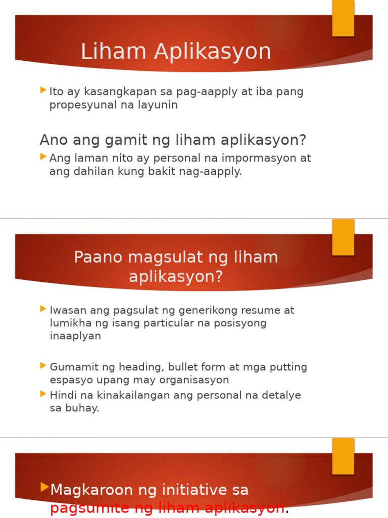 Liham Aplikasyon | PDF