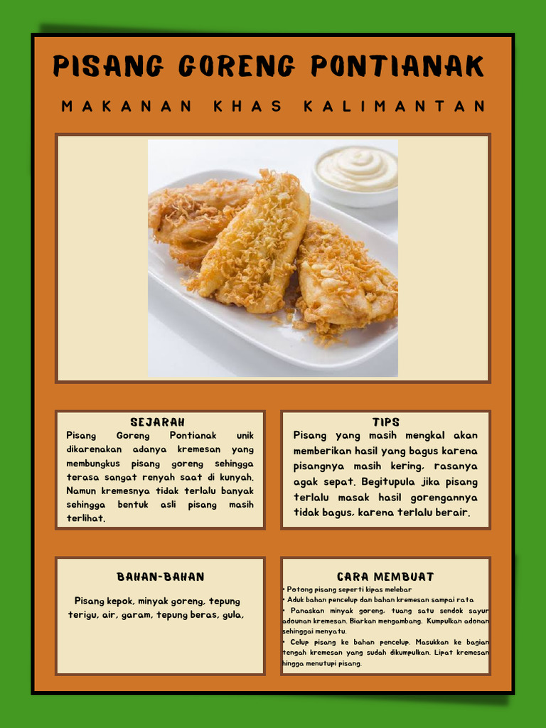 Poster Pendidikan Makanan Khas Indonesia Krem Ilustrasi 4 | PDF ...