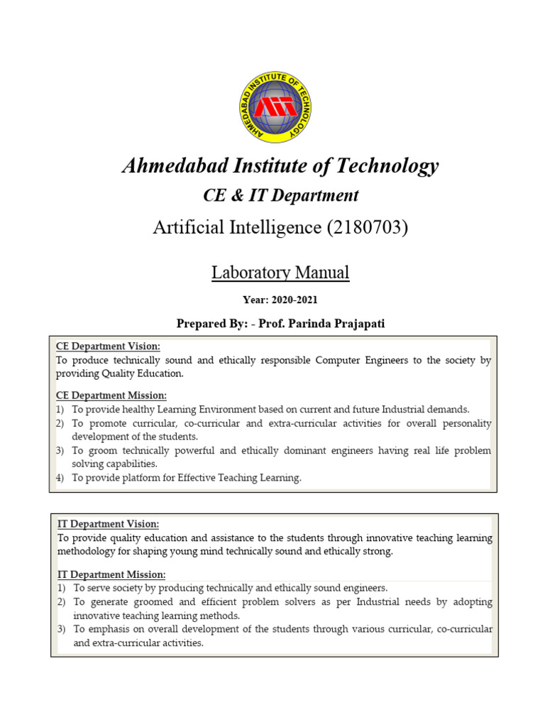 5.AI_lab-manual (1) | PDF | Computer Programming | Theoretical Computer Science
