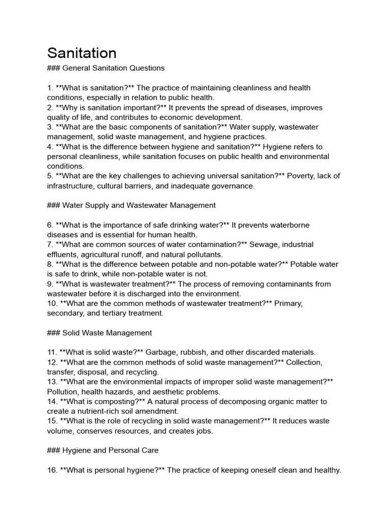 Sanitation | PDF | Sanitation | Climate Change