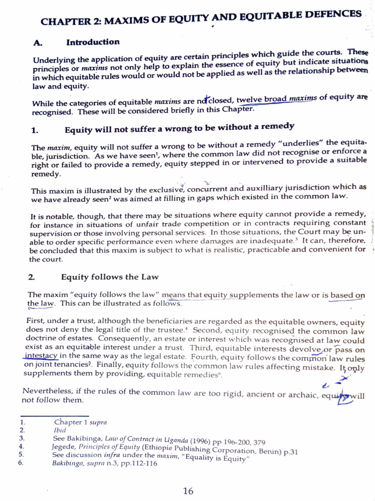 Maxims of Equity Bakibinga | PDF