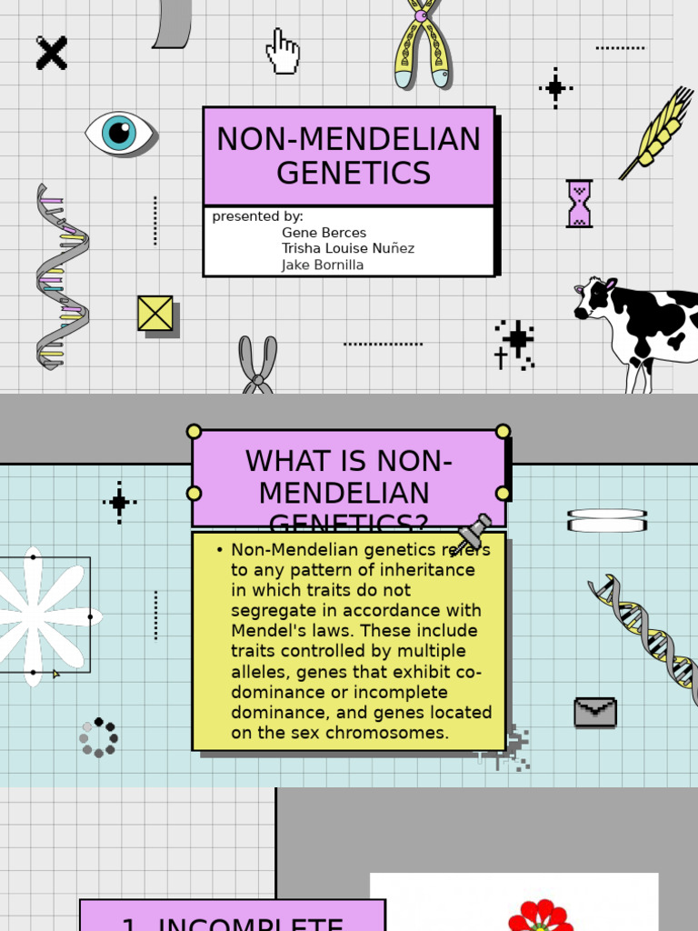 Non Mendelian Genetics | PDF | Dominance (Genetics) | Epistasis
