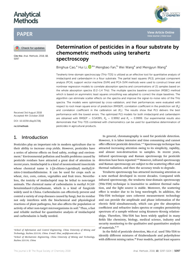 05 | PDF | Chemometrics | Regression Analysis