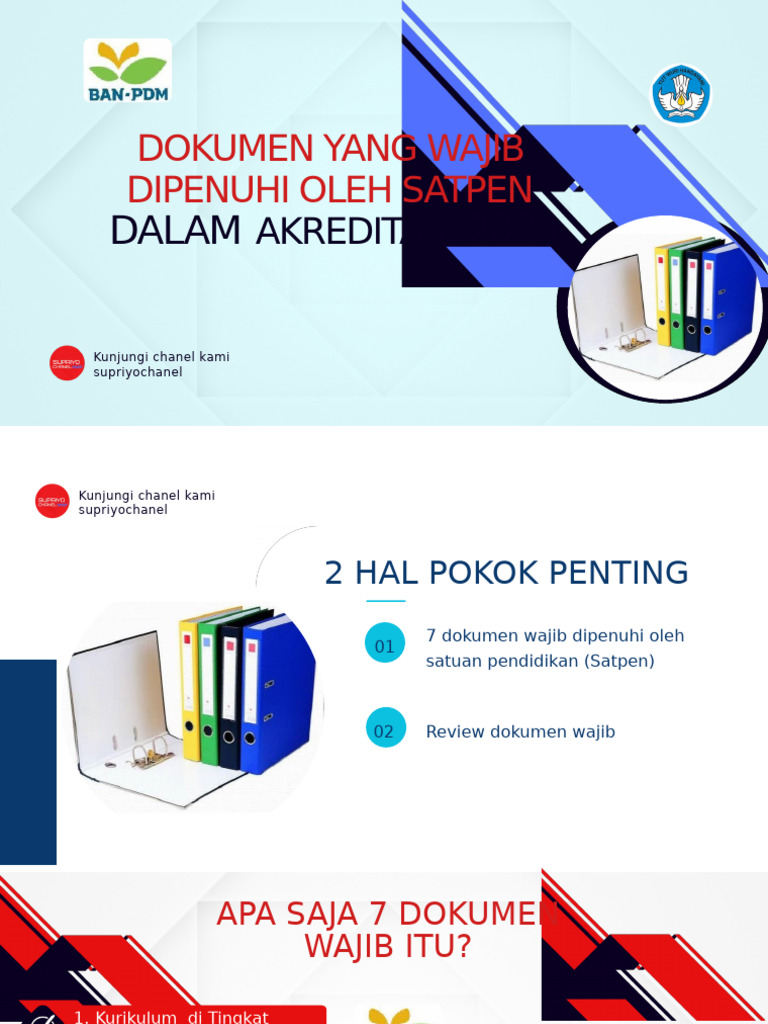 7 Dokumen Wajib Dipenuhi Satuan Pemdidikan | PDF | Bisnis