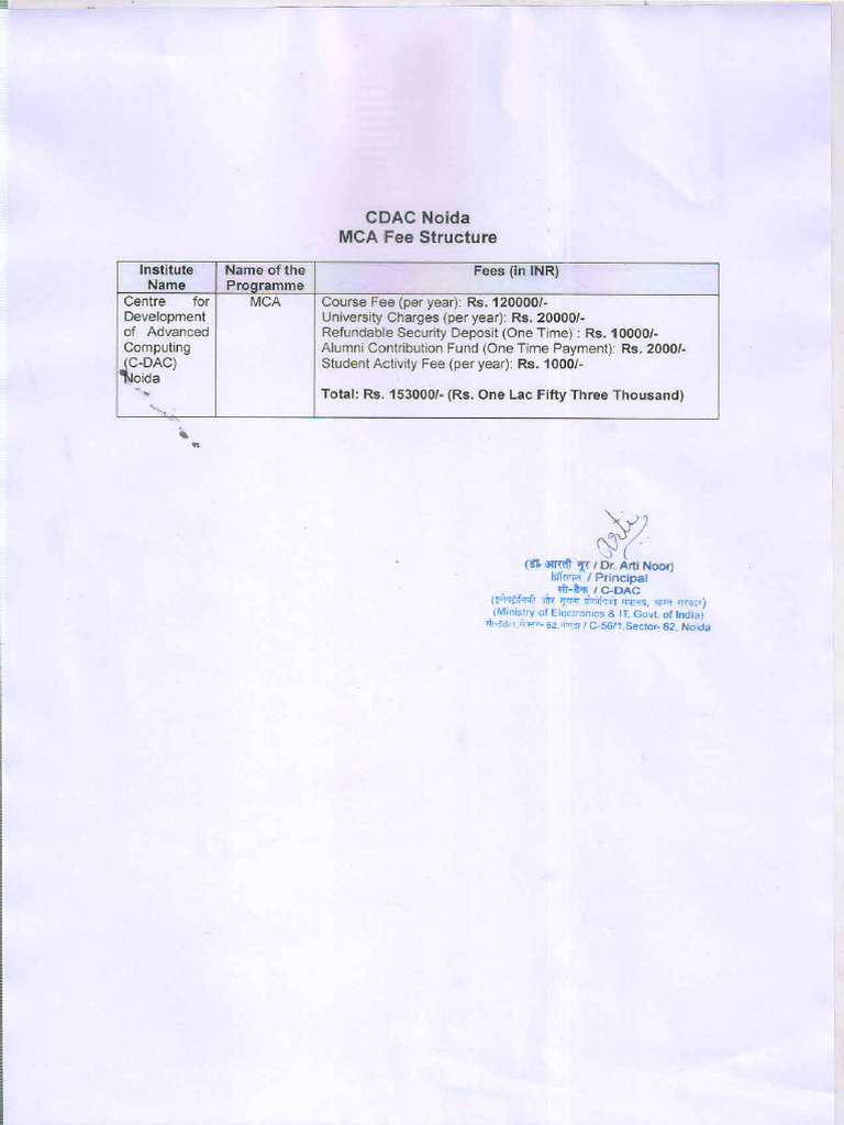 MCA Revised Fee 22 | PDF