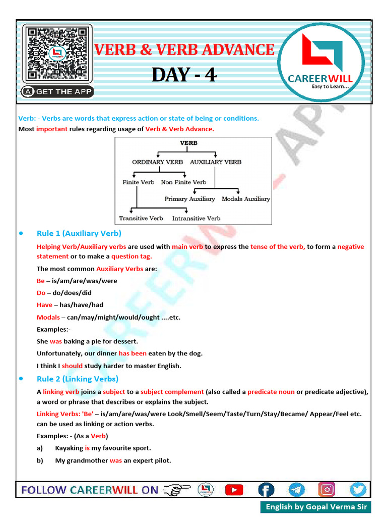 Essential Rules of English Verbs | PDF | Verb | Subject (Grammar)