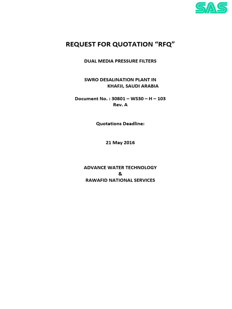 Dual Media Pressure Filter | PDF | Procurement | Pipe (Fluid Conveyance)
