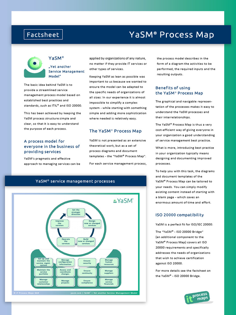 Factsheet Yasm Process Map Pdf Computing