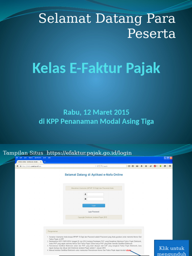 Kelas E Faktur Pajak | PDF