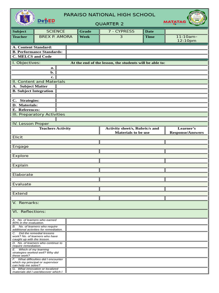 Grade 7 Template Pdf