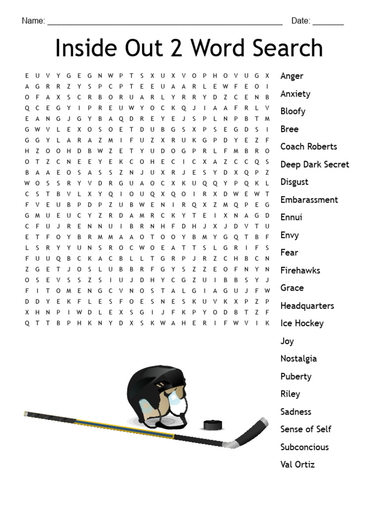 InsideOut2MovieWordSearch 1 | PDF