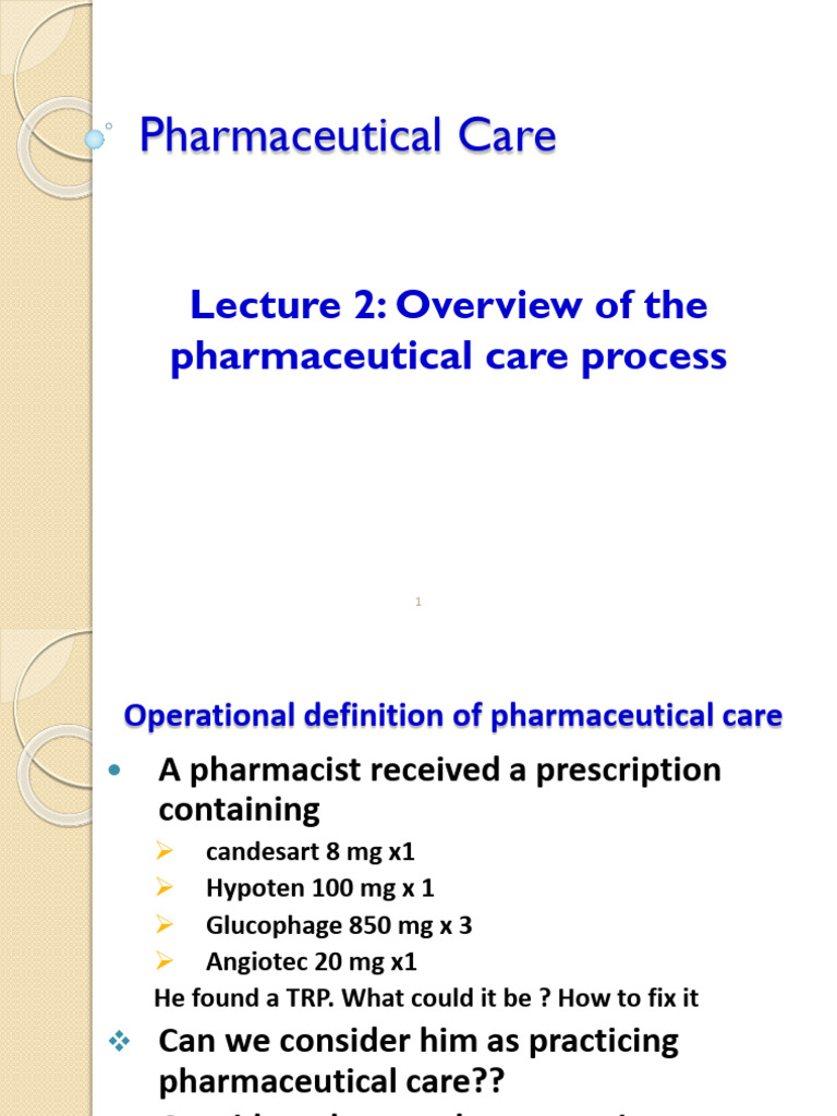 2 Overview of The Pharmaceutical Care Process - 2020 | PDF | Pharmacy ...