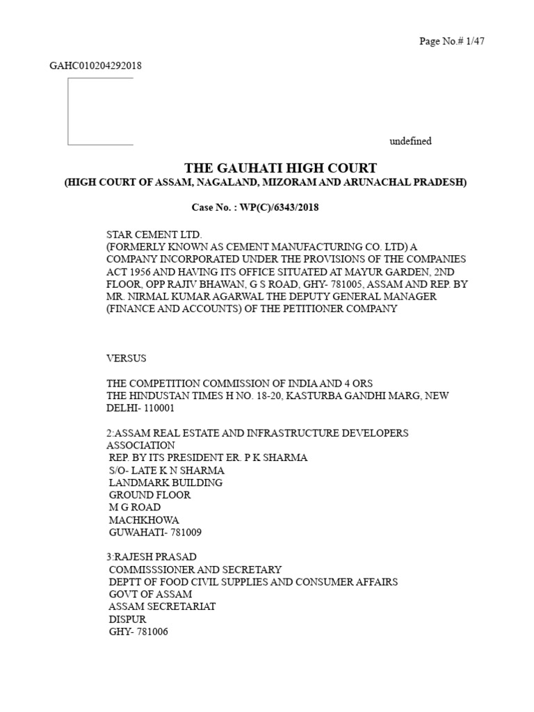 Gau HC Cci Order 558964 | PDF | Competition Law | Market (Economics)