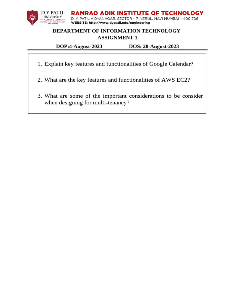 Assignment 1 | PDF | Computers