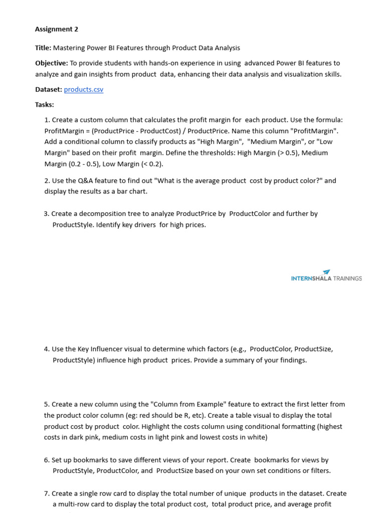 Power BI - Assignment 2 | PDF