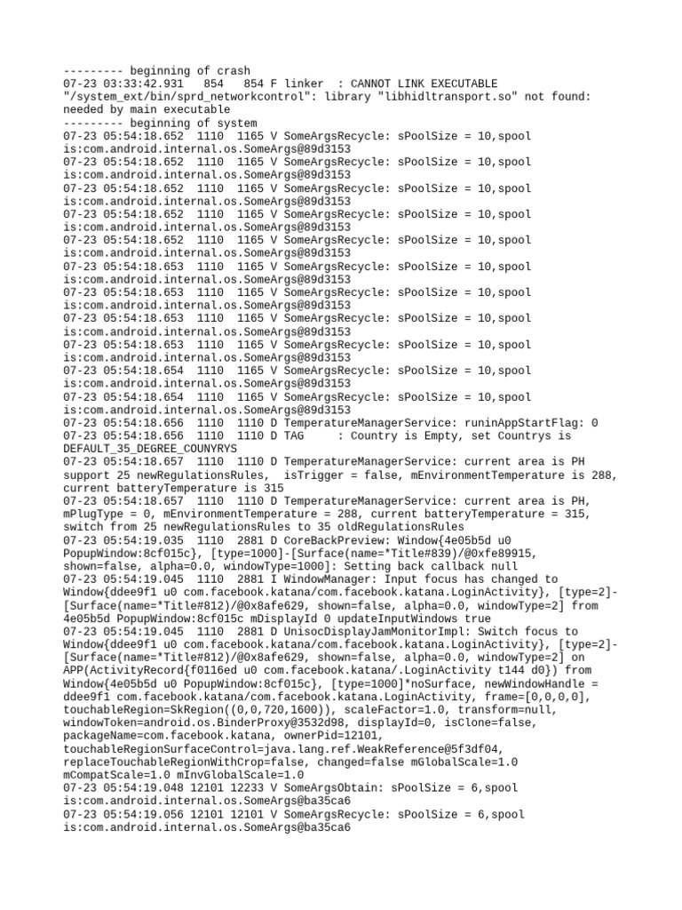 Standby Android Log 2024 0723 065545 | PDF | Computer Architecture | Computer Science
