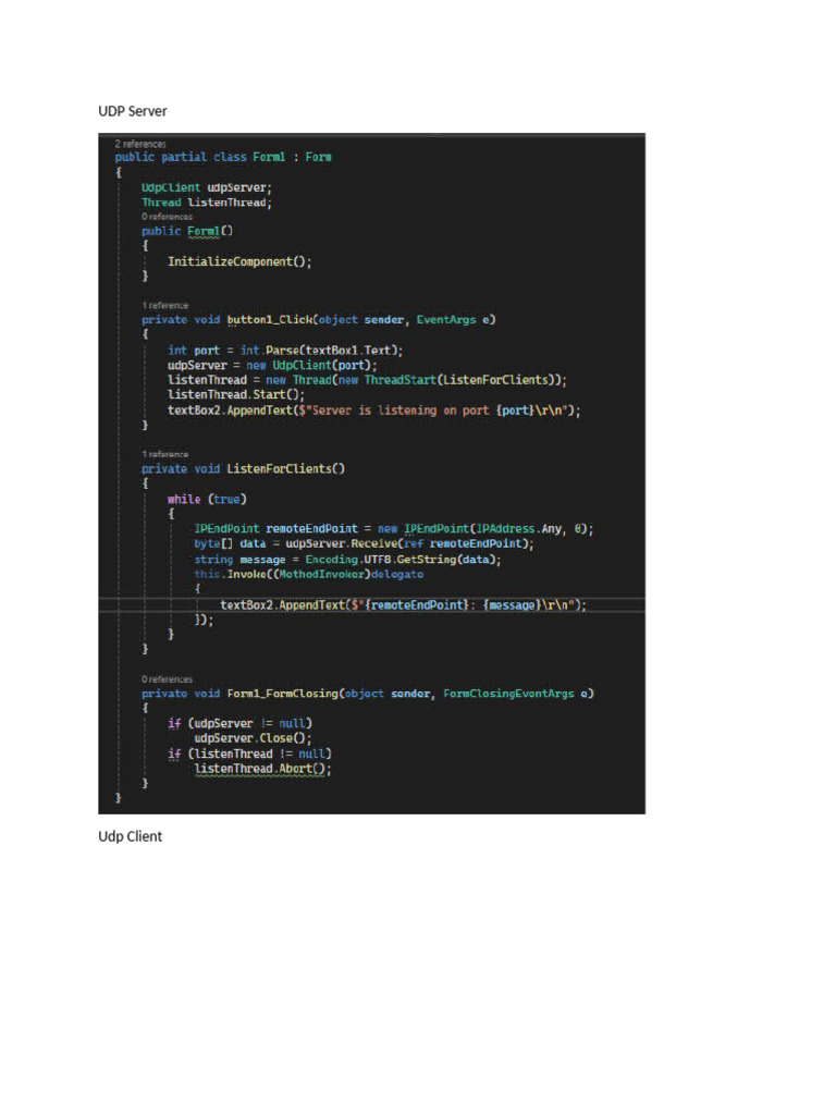 Udp Server Pdf