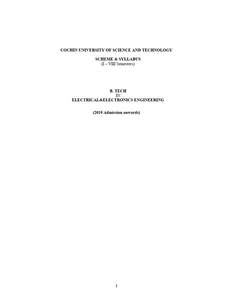 B.Tech EEE Syllabus Overview | PDF | Bipolar Junction Transistor ...