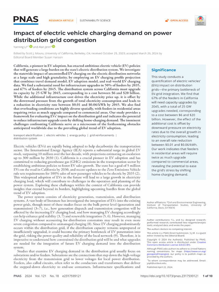 Impact of electric vehicle charging demand on power distribution grid ...