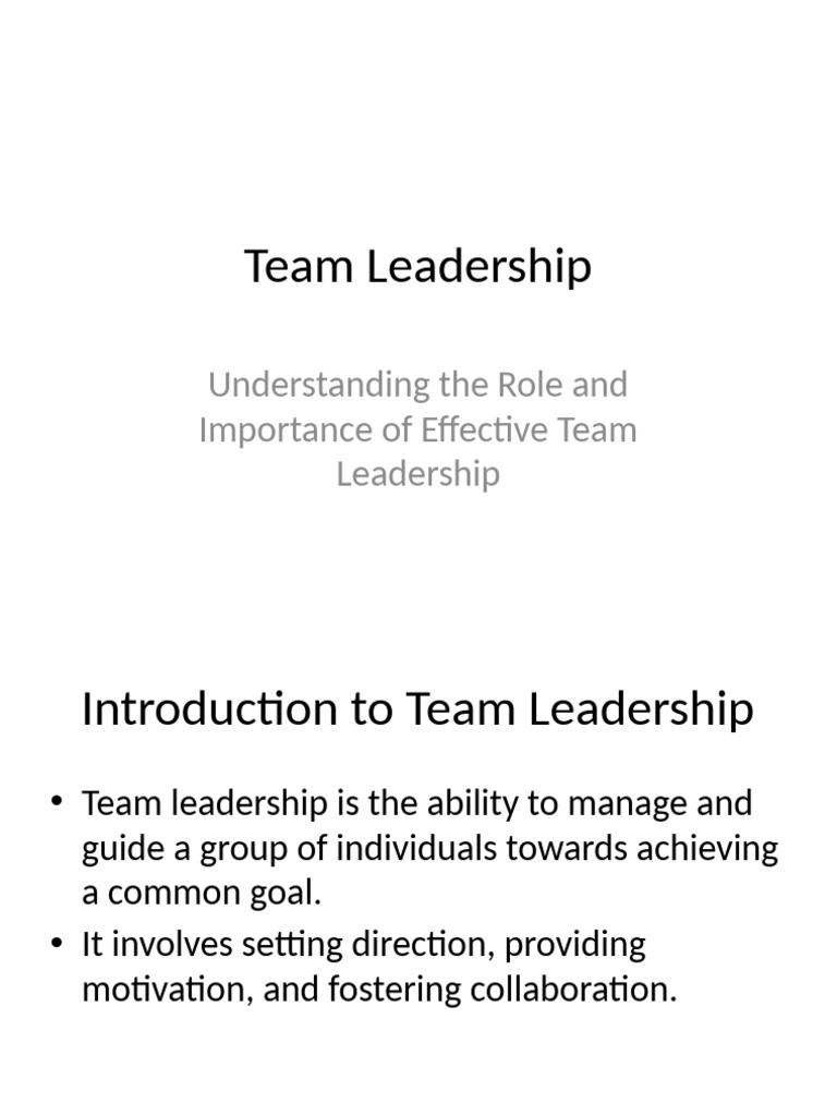 Team_Leadership_Presentation | PDF