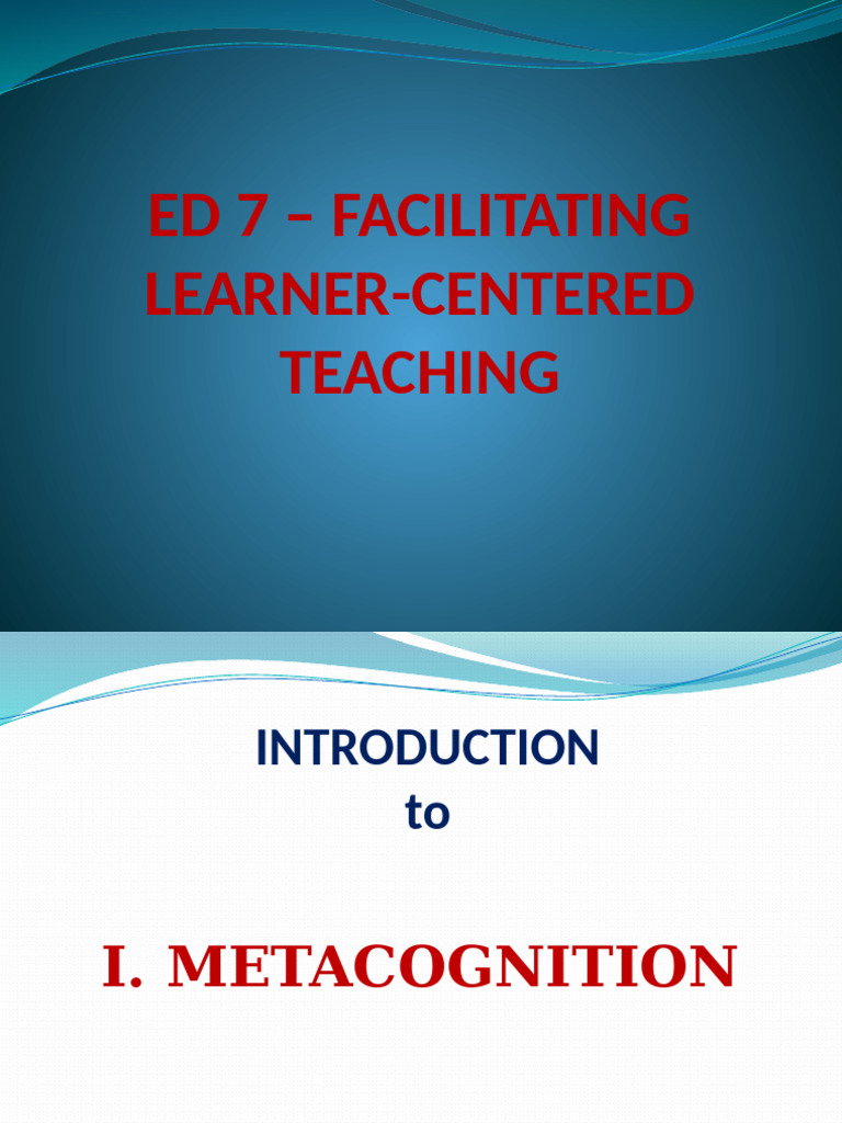 Lesson-1-Metacognition | PDF