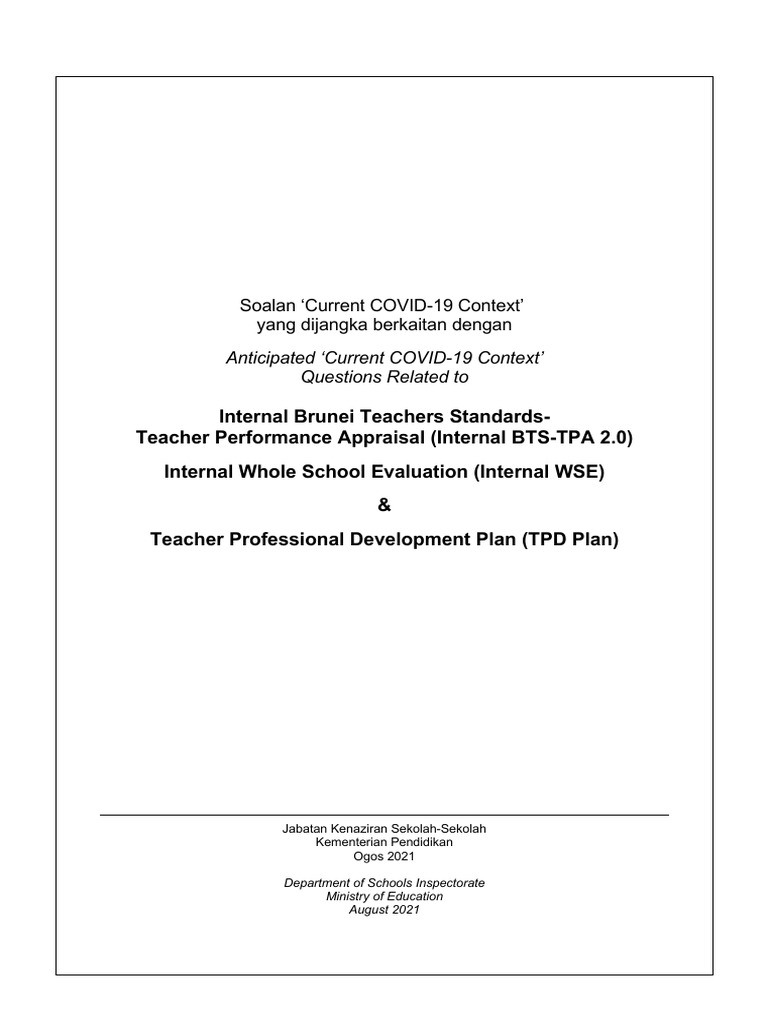 Anticipated Questions On Internal BTS-TPA WSE and TPD Plan (21aug2021 ...