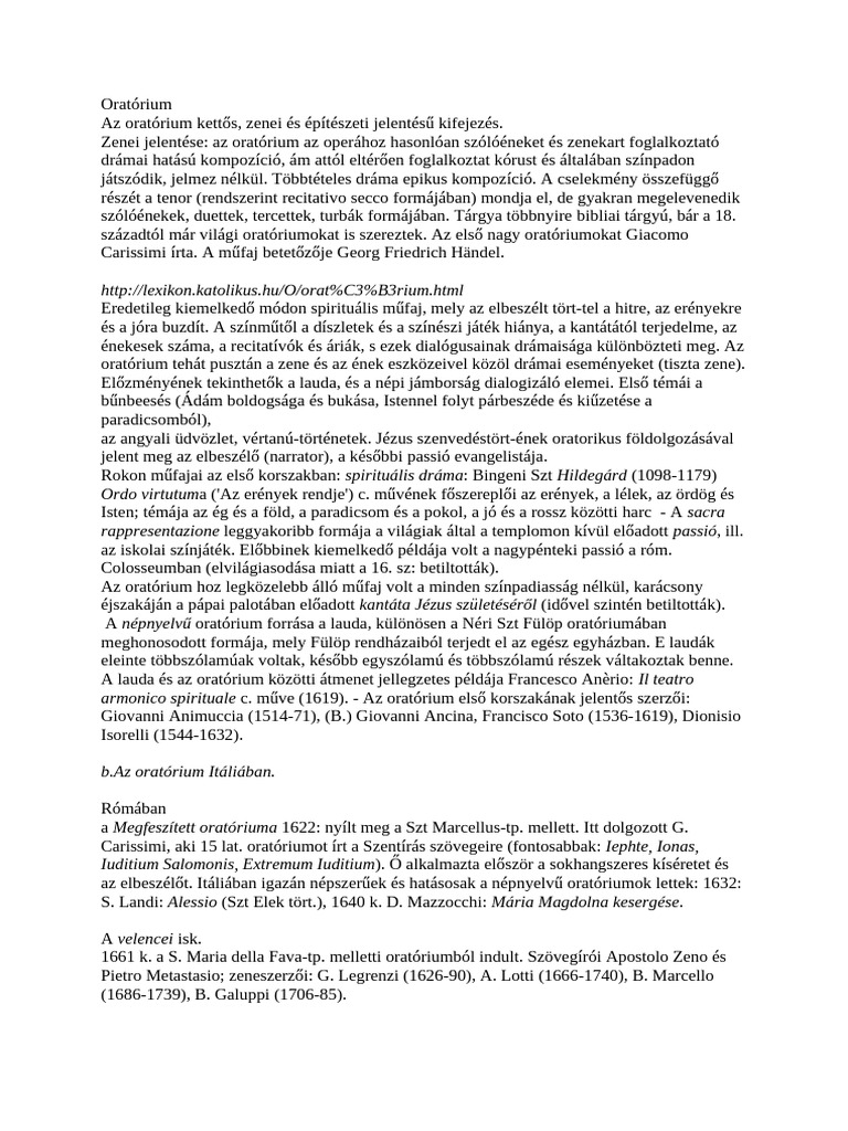 Oratórium | PDF