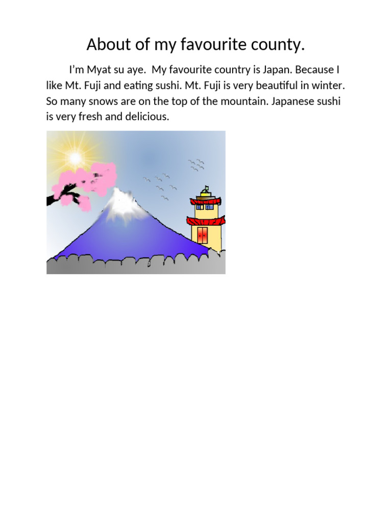 About of My Favourite County | PDF