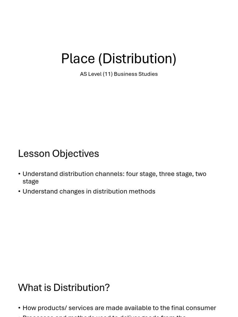 Understanding Distribution Channels in Business | PDF | Retail ...