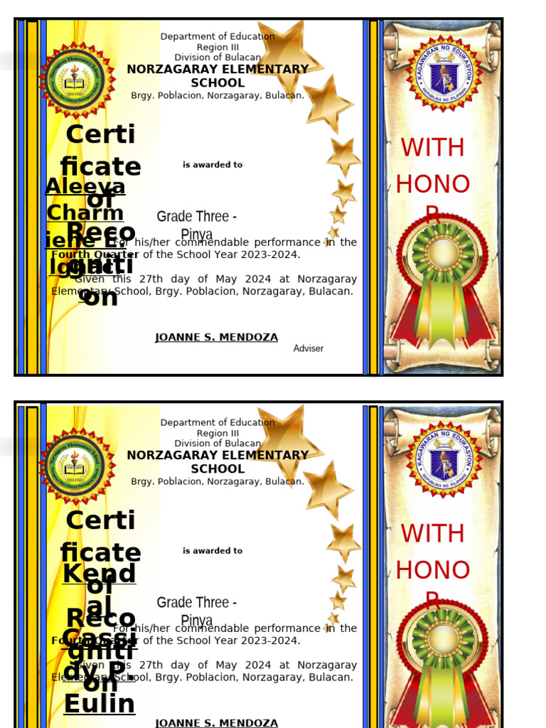 Award Certificates EDITABLE22 | PDF
