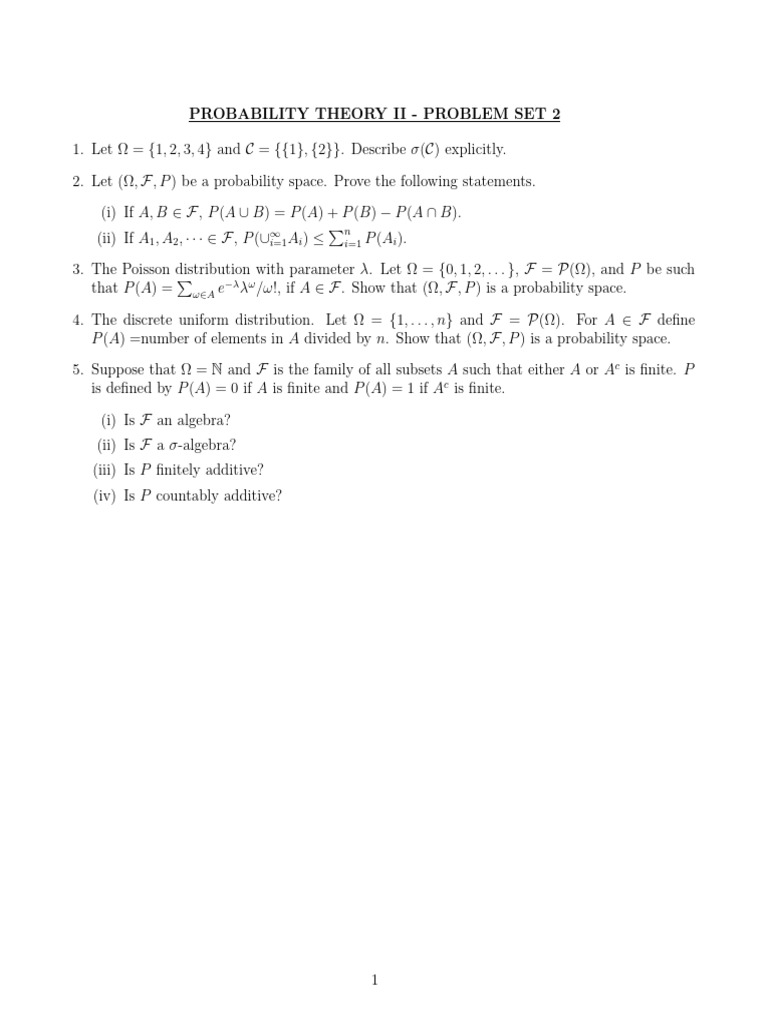 PrThII ProblemSet2 2010 | PDF