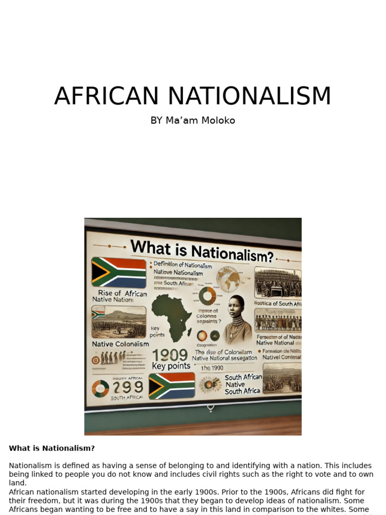 Rise of African Nationalism in SA | PDF | African National Congress ...