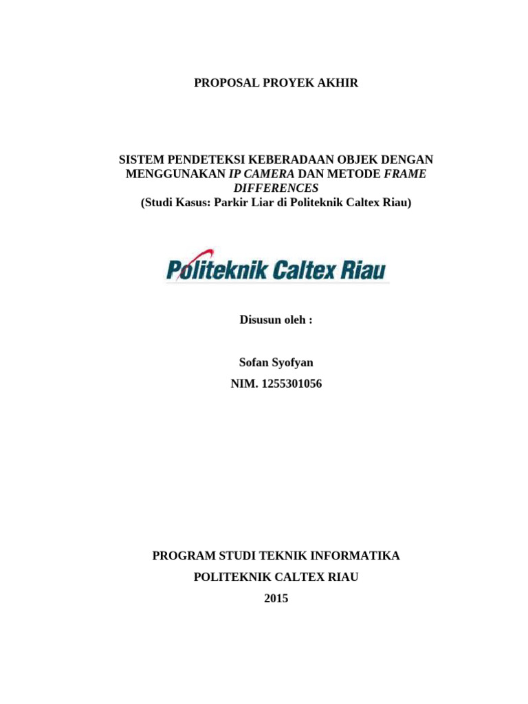 Proposal PA SofanSyofyan-fix | PDF | Komputer