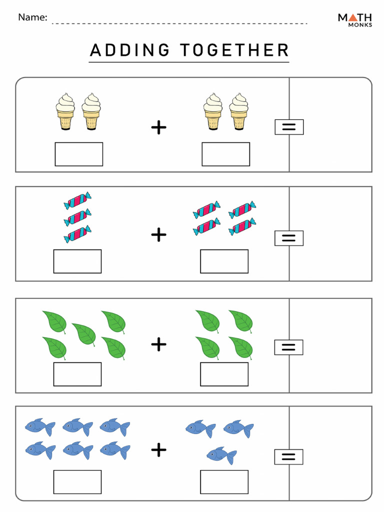 Addition 1 10 Worksheets | PDF