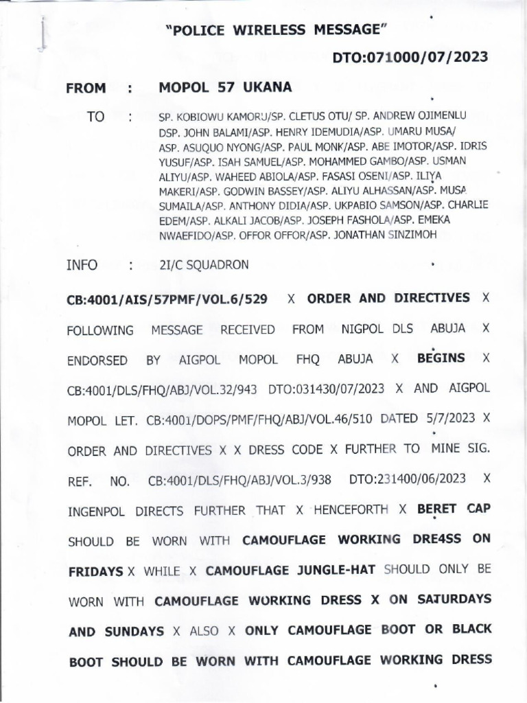 Dress Code to Ucs | PDF