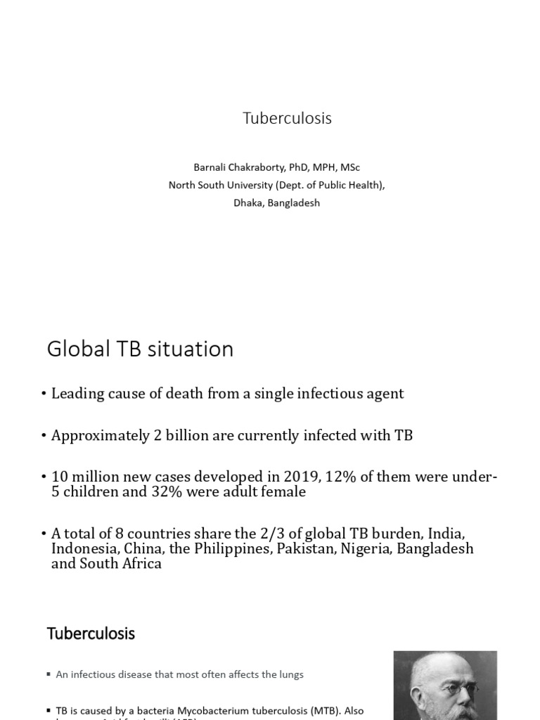 Lecture 9 - Tuberculosis 2024 | PDF | Tuberculosis | Lung Cancer