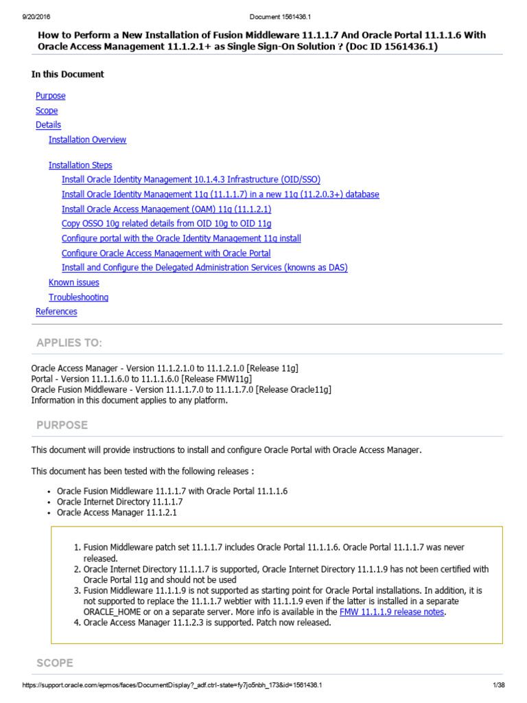 oracle Access Management_1561436 | PDF | Oracle Corporation | Software Repository