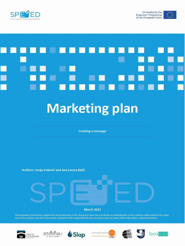 SPEED_Marketing_plan_ENG | PDF | Marketing | Entrepreneurship