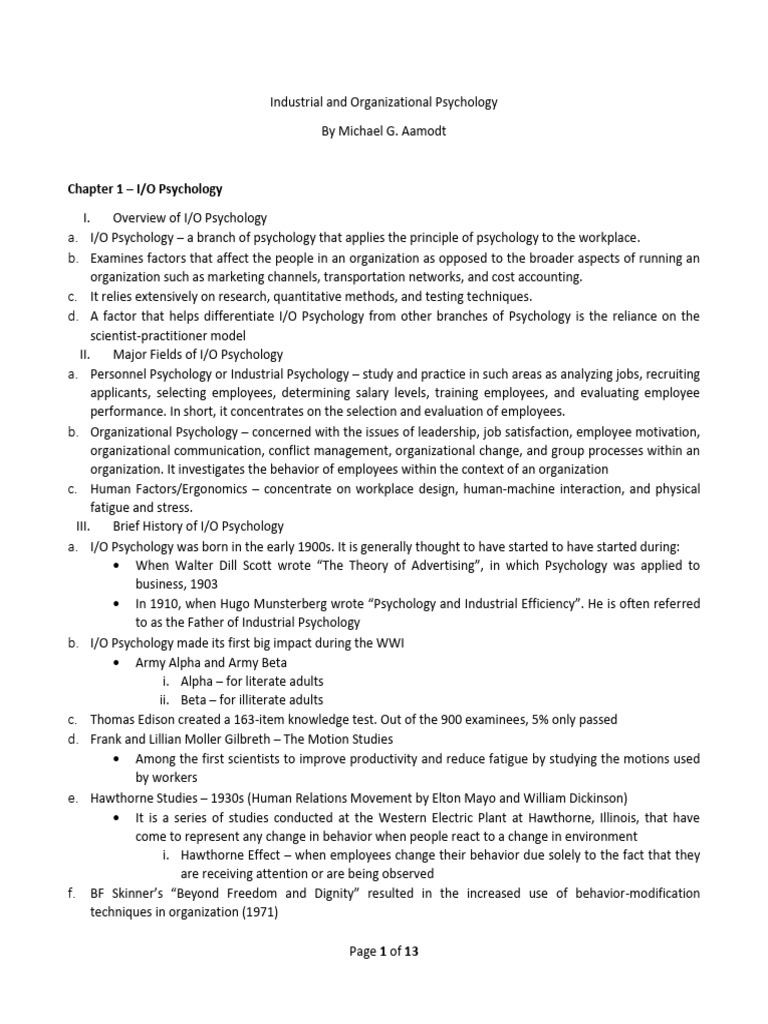 IOP Aamodt-Summary Chapter 1,2,4,8 | PDF | Industrial And ...