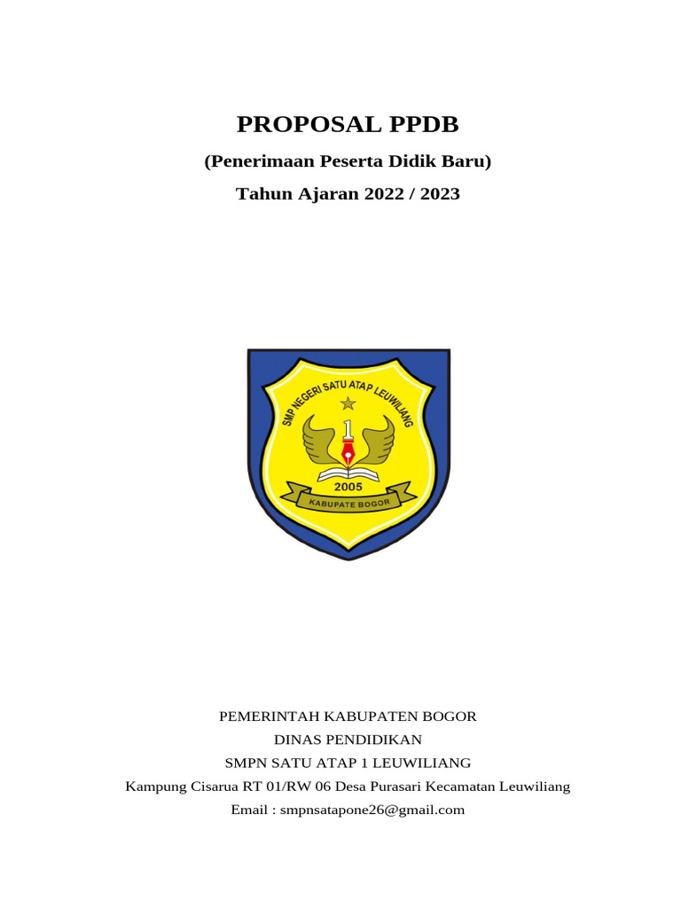 Proposal PPDB 2022 | PDF | Karier & Perkembangan | Kesehatan Holistik