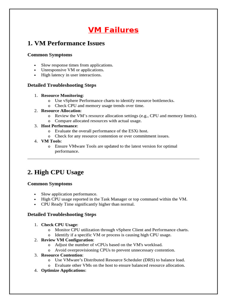 VM Failures | PDF | Computer Network | Backup