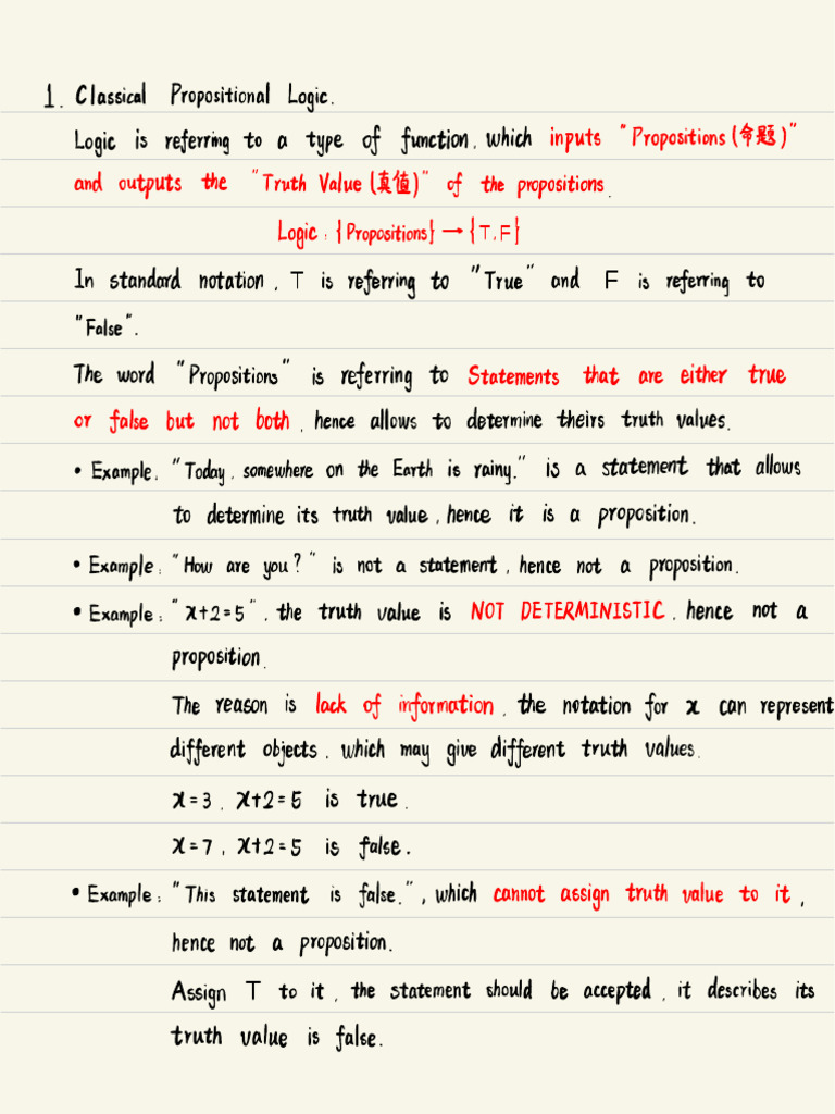 Classical Logic And Mathematical Proof Pdf Logic Proposition