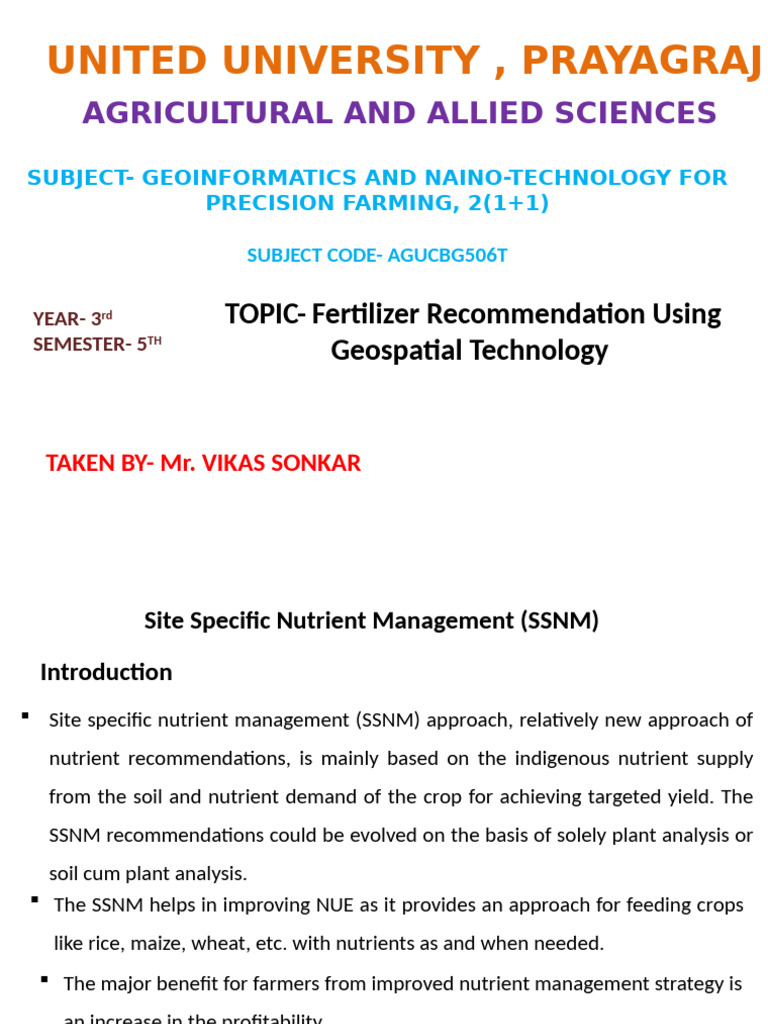 Fertilizer Recommendation | PDF | Fertilizer | Soil