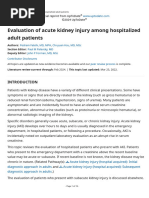 Acute Kidney Injury Overview | PDF | Kidney | Urinary System